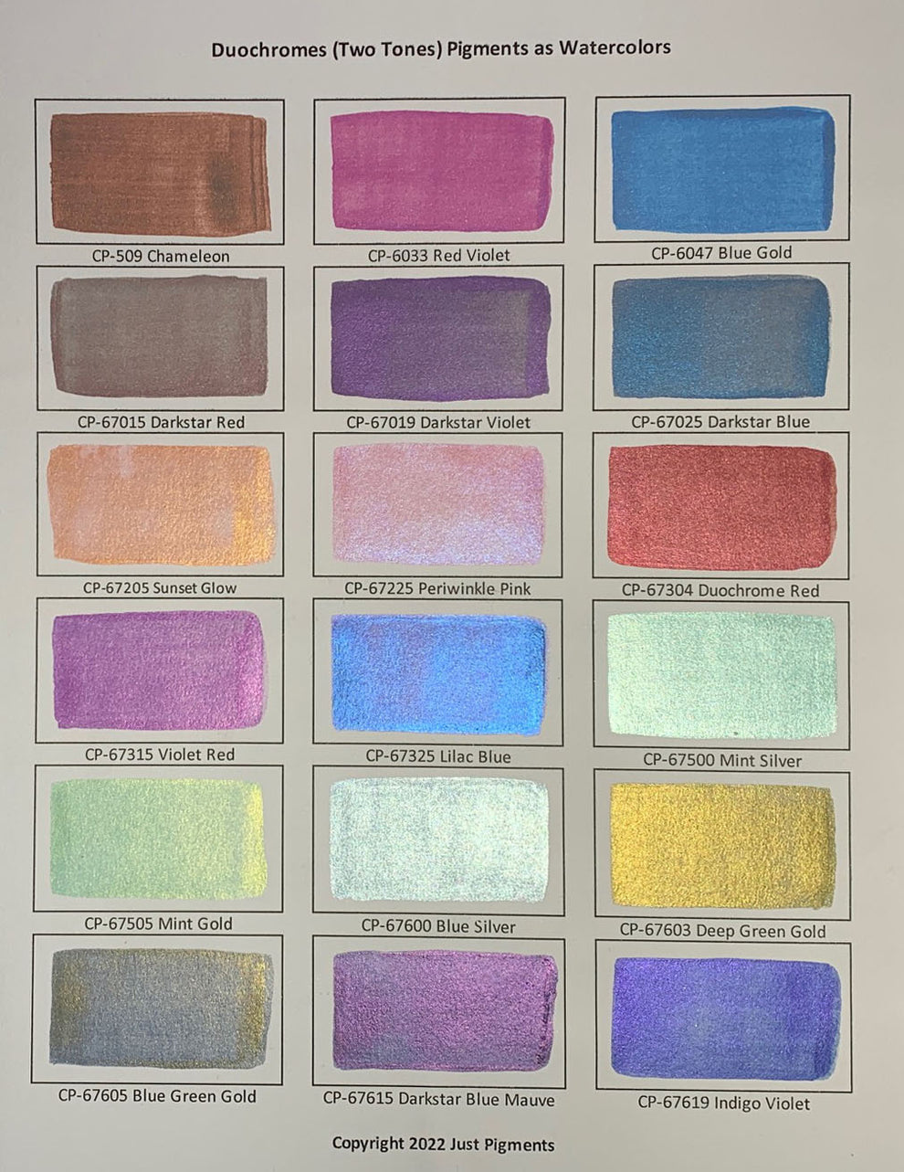 Sample Pack 32 Duo Chrome Colors – Just Pigments