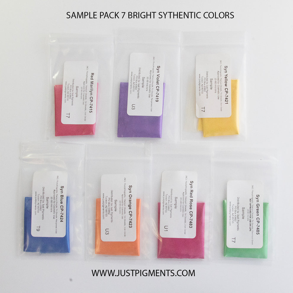 Sample Pack 7 Bright Synthetic Colors – Just Pigments